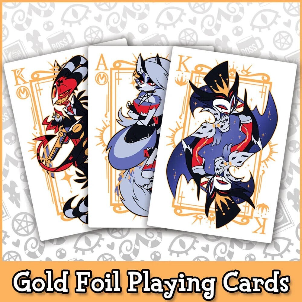 Helluva Boss Official Gold Foil Playing Cards - ORIGINAL VERSION ...