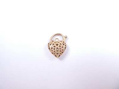 Opening Heart Filigree 9 carat yellow gold charm or pendant | eBay