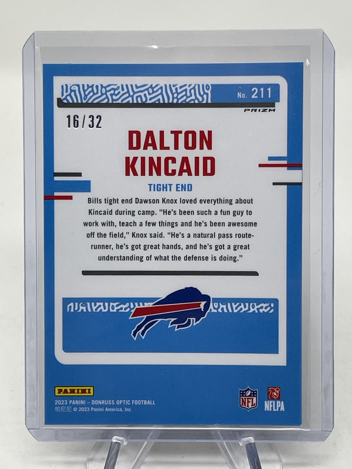 2023 Donruss Optic DALTON KINCAID NFL SHIELD /32 Prizm Rated Rookie ...