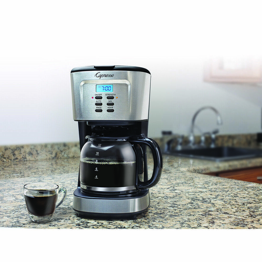 Capresso 12-Cup Programmable Coffee Maker, Stainless Steel 794151402751 ...