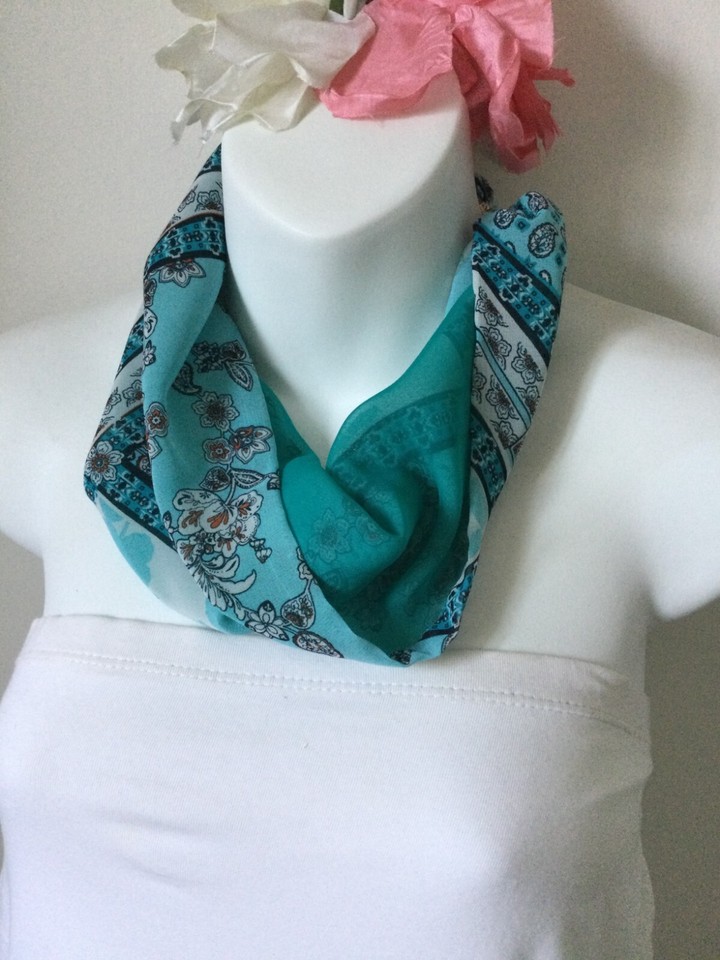 SHORT PATTERNED CHIFFON SCARVES WITH MAGNETIC CLASP BY ARTYDEE ...