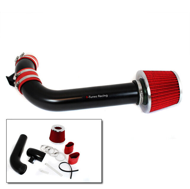 BCP Matte Black / Red 92-98 BMW E36 3-Series I6 Cold Air Intake ...