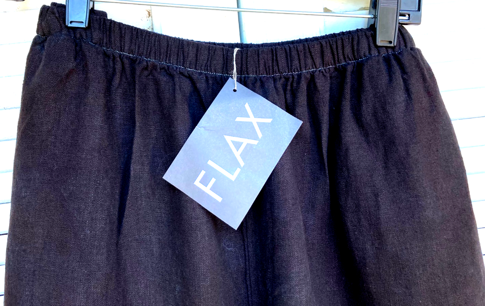 NWT FLAX DESIGNS 3G EXPRESSO HAND DYED LINEN FLOODS Relaxed Fit Pockets ...