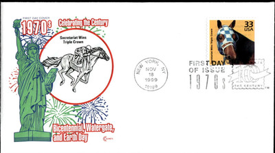 SECRETARIAT WINS TRIPLE CROWN HORSE RACING 1970s DECADE 1998 FARNAM ...