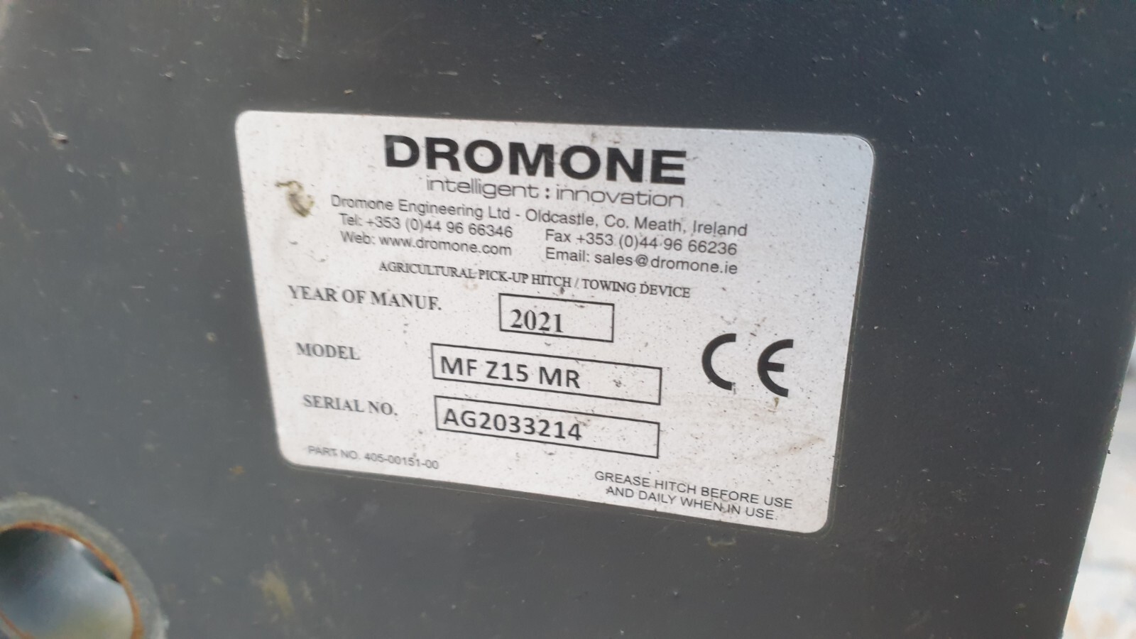 Dromone Pick Up Hitch Massey 8700 series, 8700 S Dyna VT and the Valtra ...
