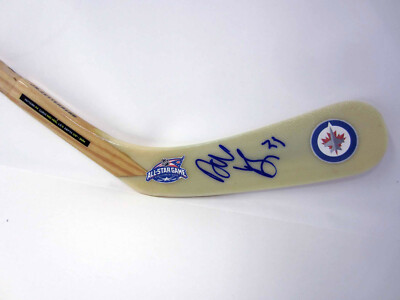 DUSTIN BYFUGLIEN Winnipeg Jets Autograph SIGNED Hockey Stick Blade w ...