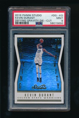 2016 Panini Studio Defying Gravity Die-Cut #DG-KD Kevin Durant PSA 9 ...