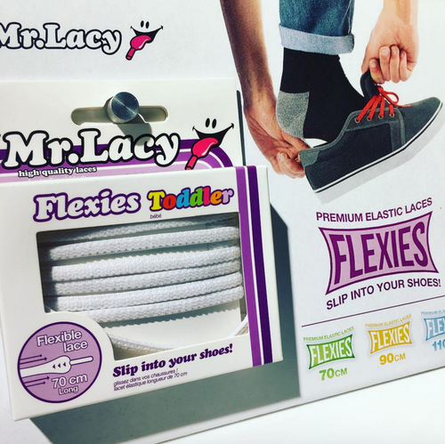 Elastic Laces Mr Lacy Flexies Toddlers - White Flex shoelaces, 70 cm ...