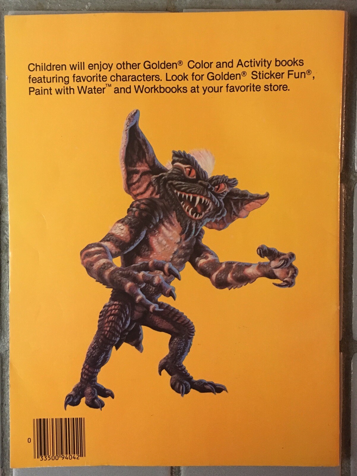 Vintage Gremlins Coloring Book (1985) Golden Gizmo Stripe Stephen ...