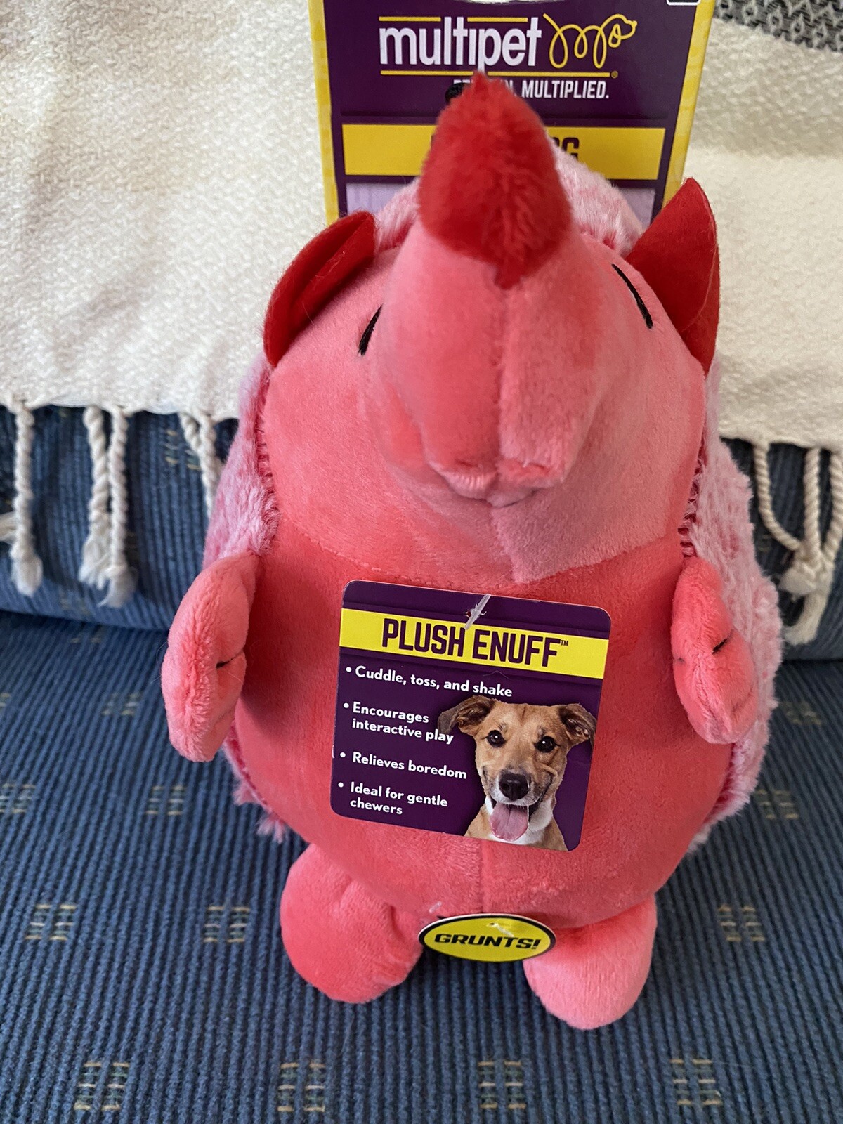 Multipet Large Hedgehog Plush Dog Toy Red 8 Inches | eBay