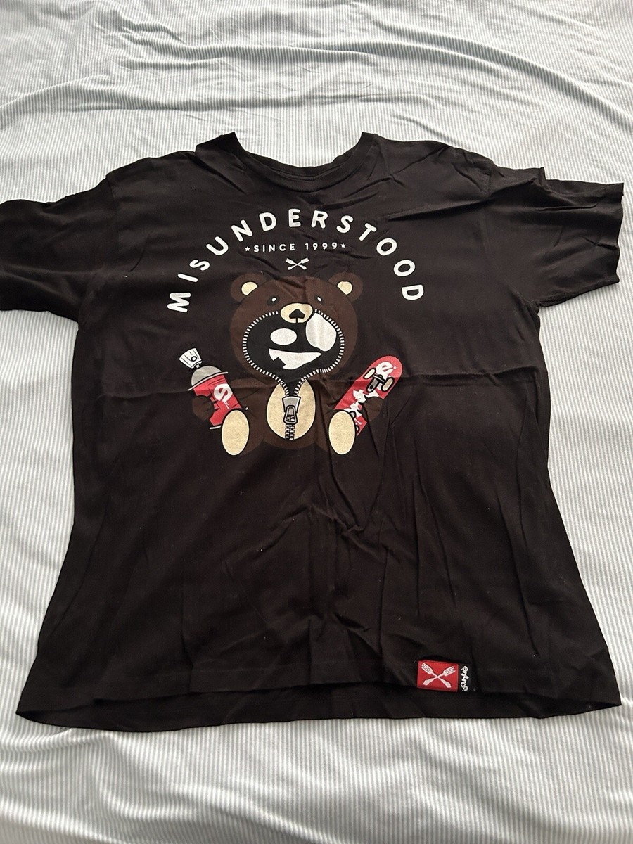 Misunderstood Shirt With Bear Entree LS Misunderstood Camo Teddy 2.0