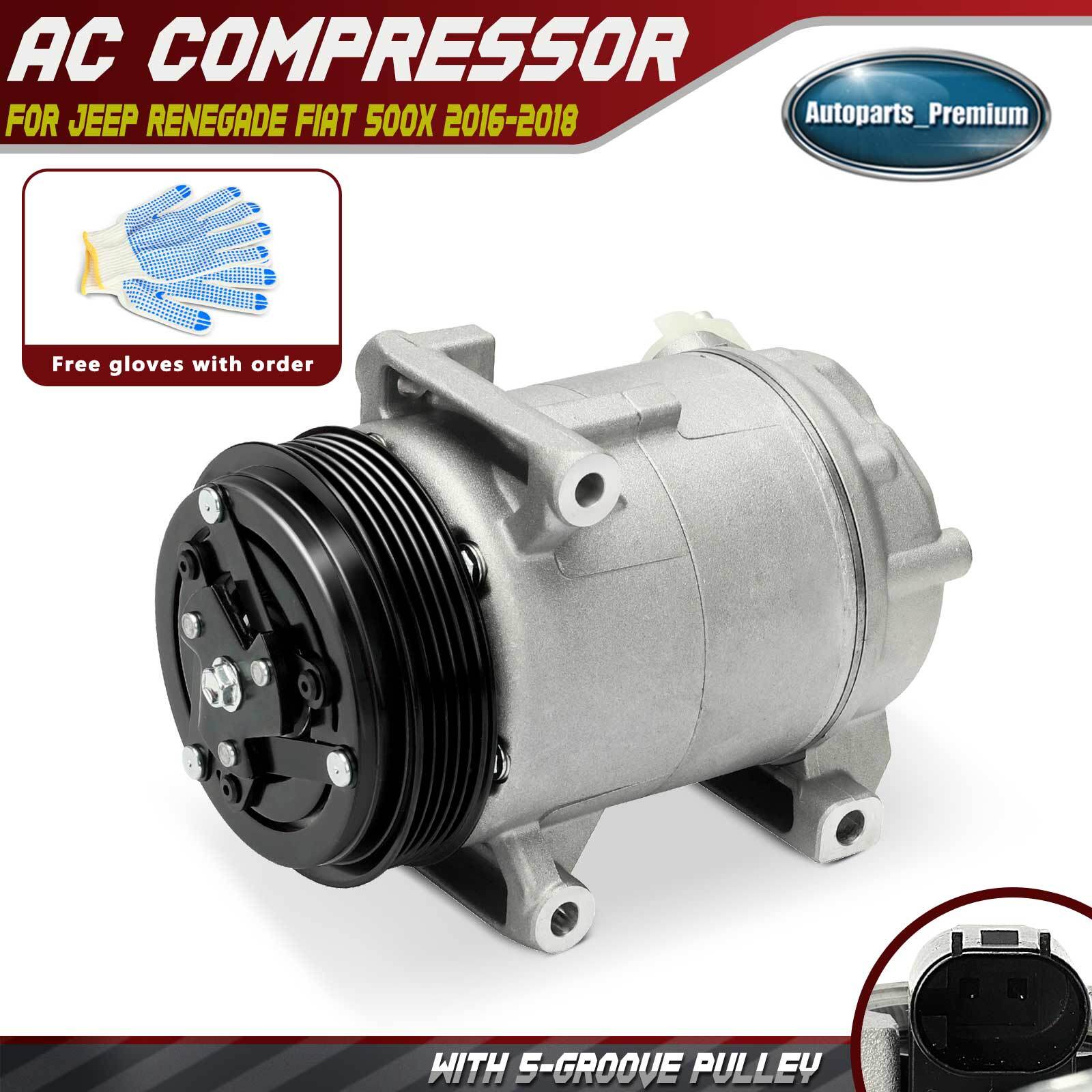 A/C Compressor with Clutch for Jeep Renegade Fiat 500X 2016-2018 L4 1 ...