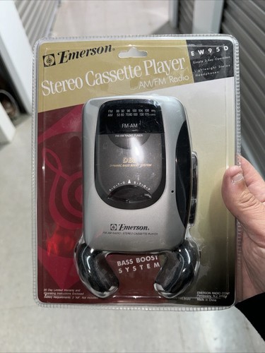 Emerson Cassette Player EW95D AM-FM Radio Walkman Headphones New NIB ...