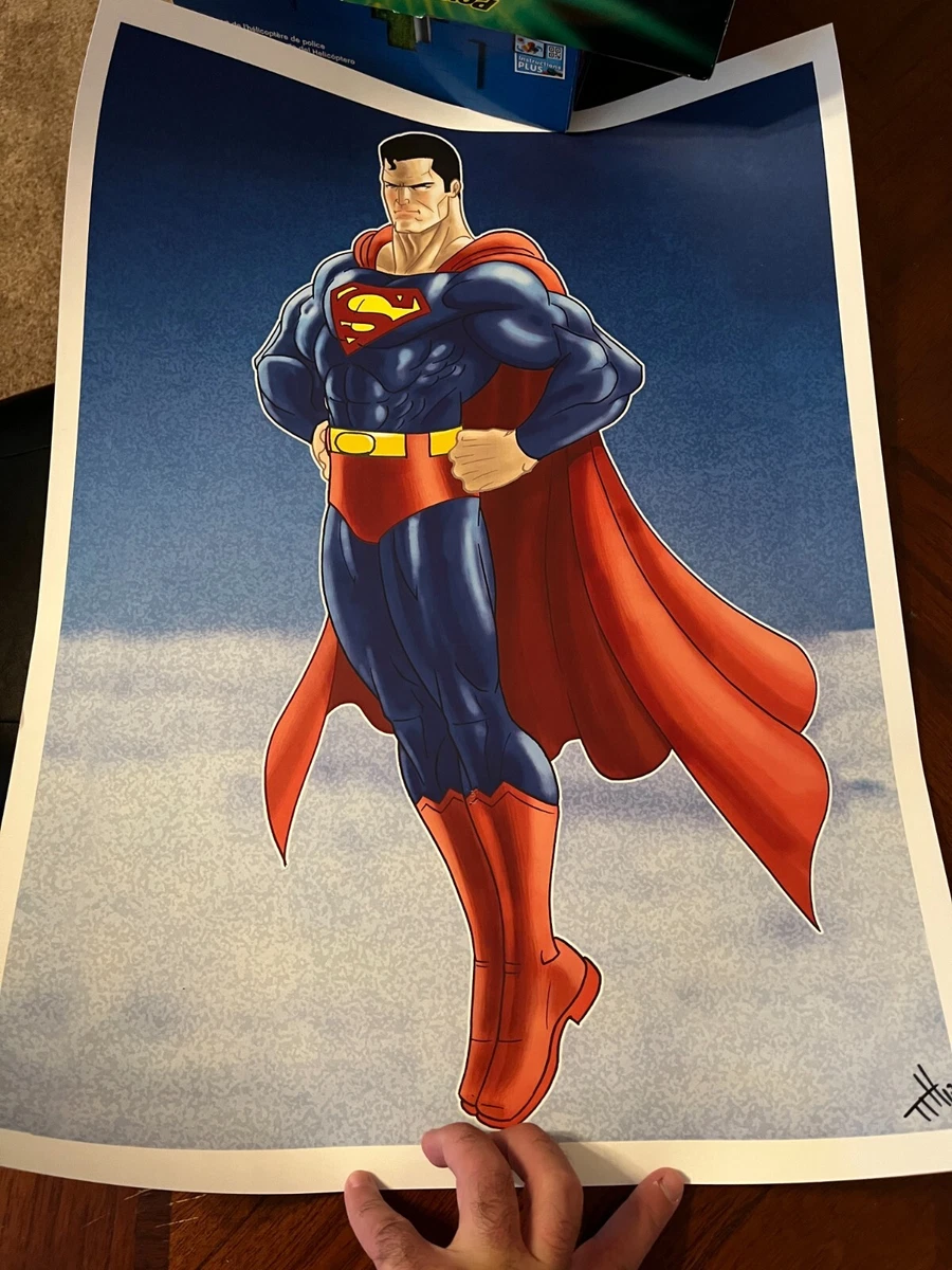 Superman Flying Comic Art