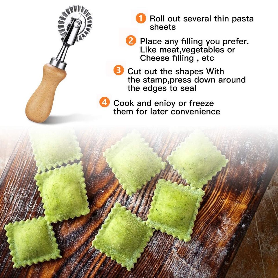 Pastry Wheel Cutter Pasta Wheel Ravioli Crimper Cutter Wheel Home ...