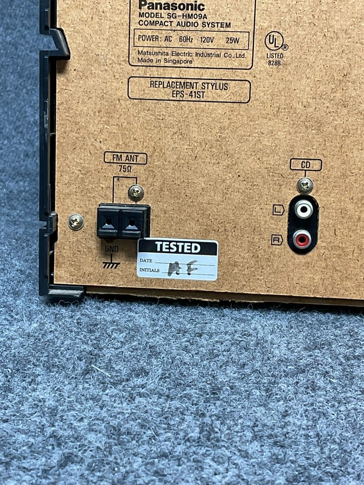 Panasonic Turntable Tape/Cassette Player SG-HM09A Compact AM/FM Stereo ...