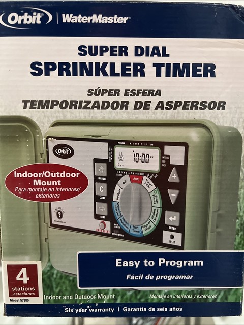 Orbit WaterMaster 57880 Four-station Super Dial Indoor Outdoor Mount Underground Sprinkler ...