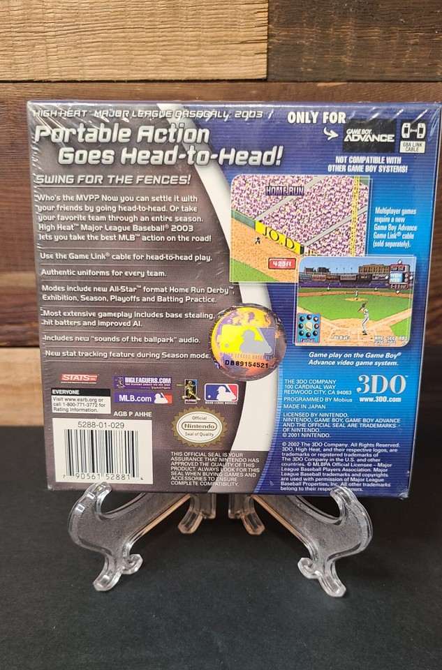 Nintendo Gameboy Advance High Heat Major League Baseball 2003 ~NEW ...