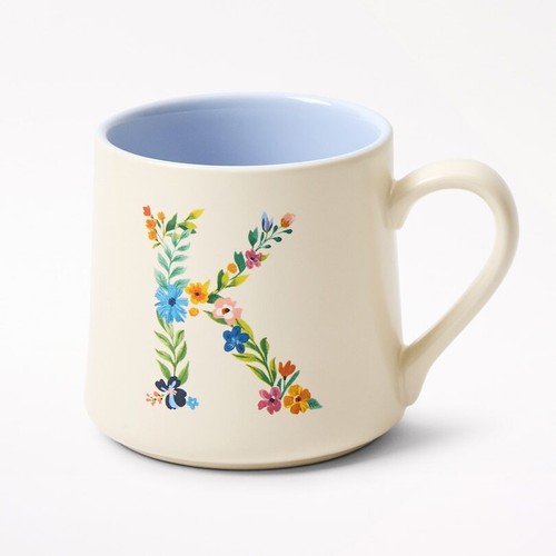 IDG Floral Monogram Mug K | eBay