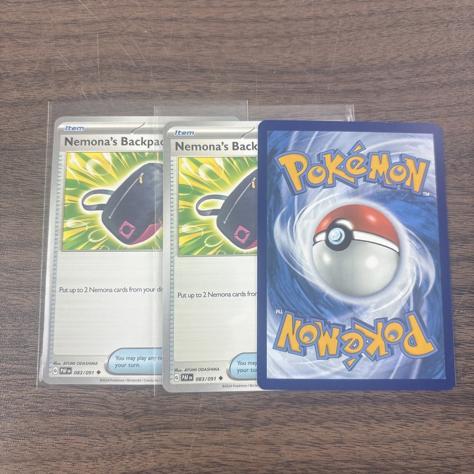 3x Nemona's Backpack 083/091 - Pokemon TCG - Paldean Fates | eBay