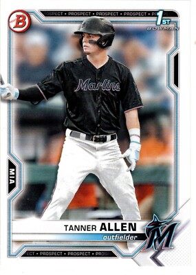 Tanner Allen Miami Marlins 2021 Bowman Draft 1st Bowman | eBay
