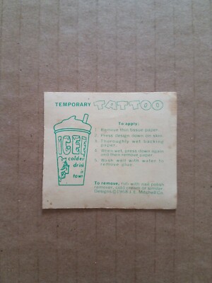1968 ICEE USA Company Tattoo **RARE** | eBay
