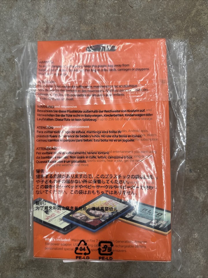 Amazon Fire 7 Tablet With Alexa 7" Display 8 GB Marine Blue 7th Gen | eBay