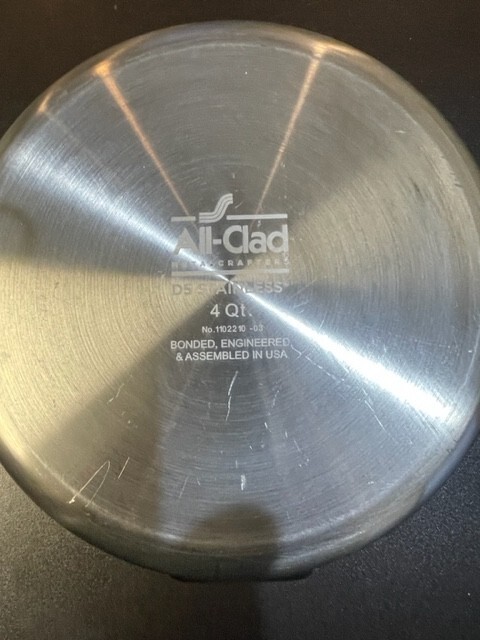 All-Clad BD55504 D5 Brushed 5-Ply 4 quart Soup Pot with Lid (DEMO/DENT ...