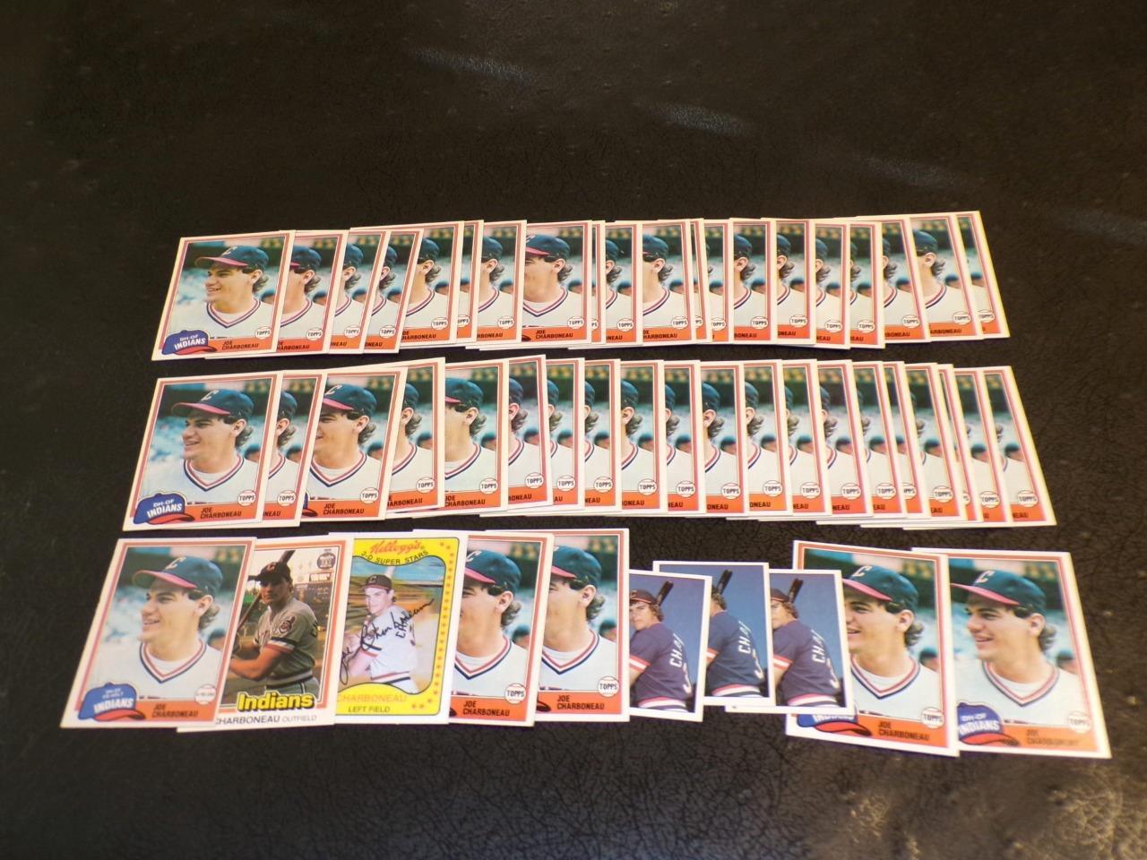 1981 Topps-Donruss-Kelloggs lot of 50 JOE CHARBONEAU RCs Rookie ...