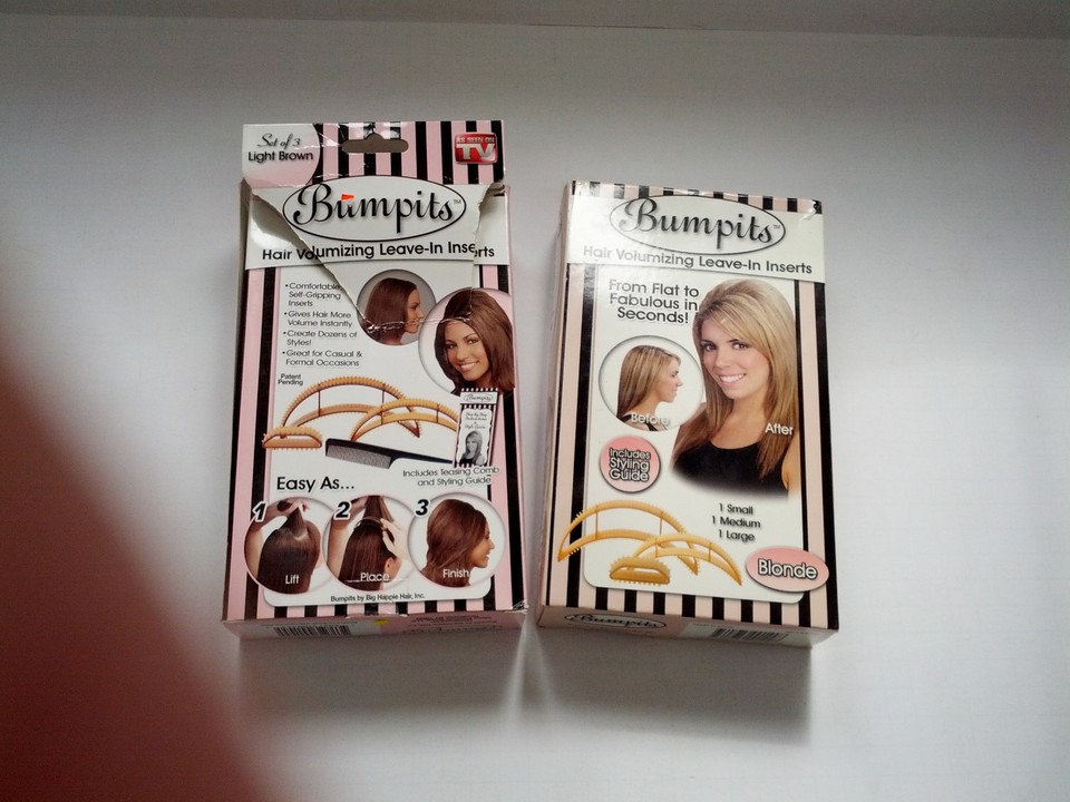 Bumpits hair voumizing leave in inserts blonde and light brown sets ...