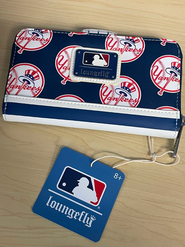 New York Yankees MBL baseball Loungefly logo women's wallet | eBay
