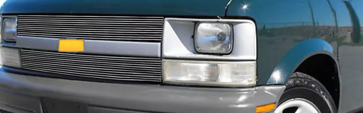 For 1995-2005 Chevy Astro Van Chrome Solid Billet Grille 2PC | eBay