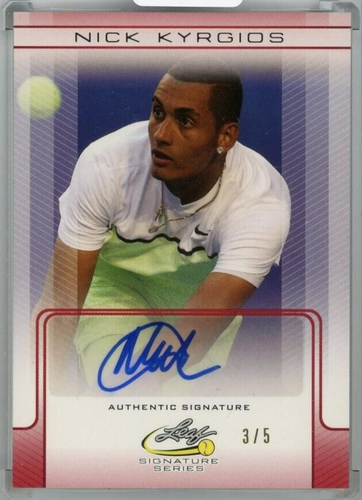 2017 Nick Kyrgios /5 LEAF Signature Series Tennis Signatures Red #BANK1 ...