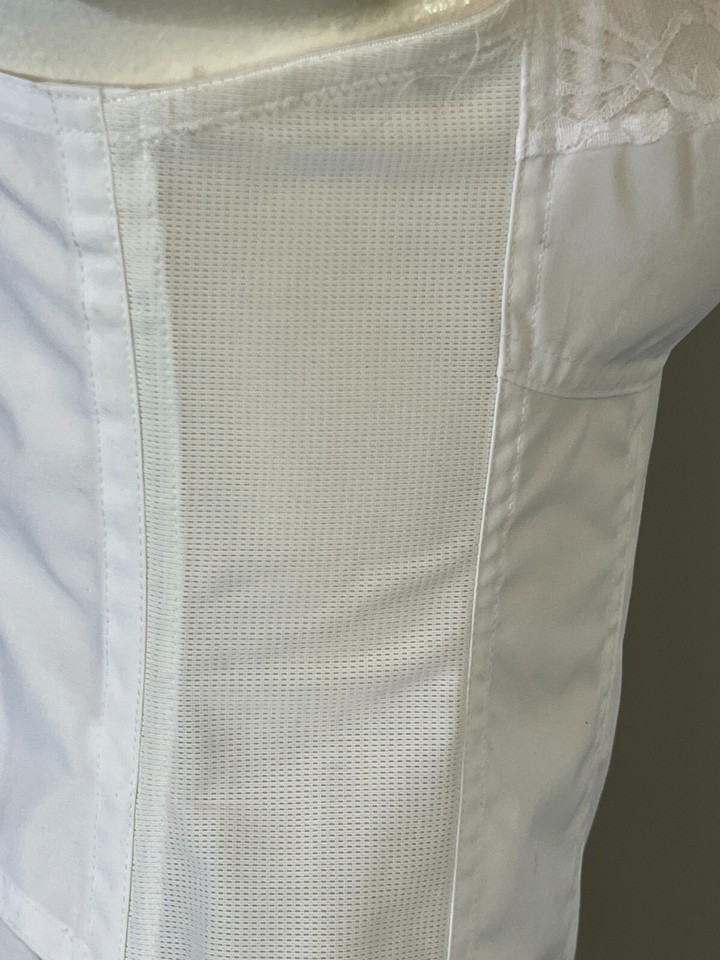 Corland White 34B Girdle Open Bottom Garter Straps Corset 8044 | eBay
