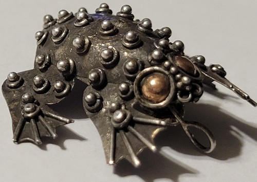 Vintage STERLING SILVER Frog Pendant Beautifully DETAILED | eBay