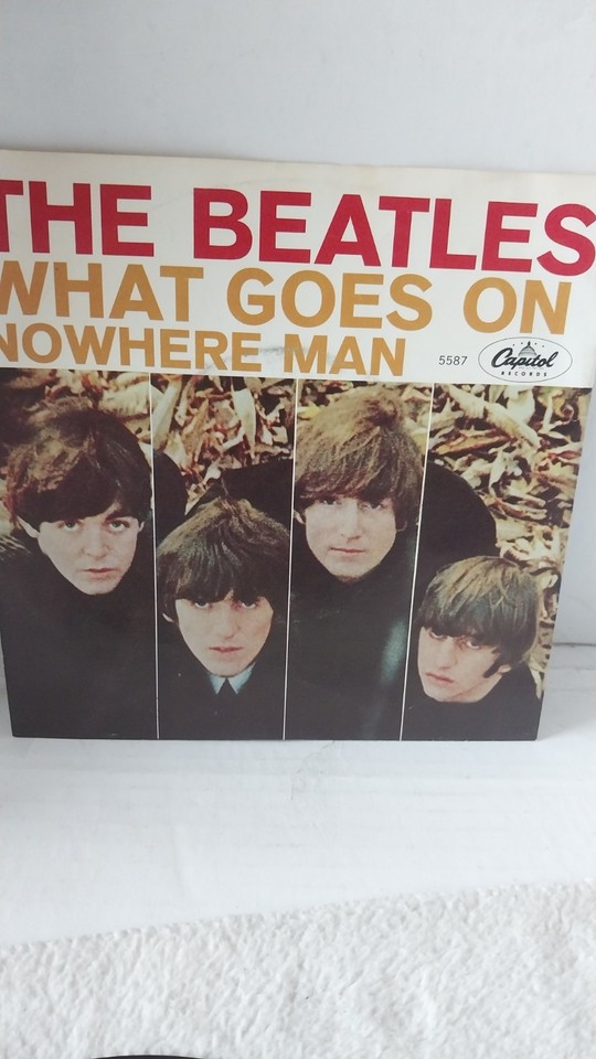 The Beatles "Nowhere Man/What Goes On" 1971 45 PS Capitol Records 5587 ...