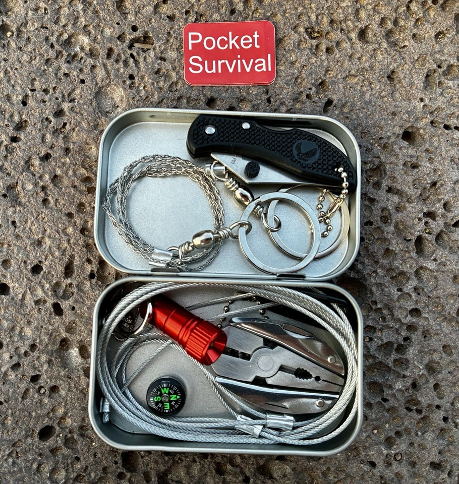Trapping Pocket Survival Kit with Wire Snares Hunting Camping Emergency ...