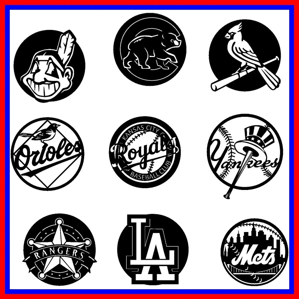 DXF SVG File For CNC Plasma - Laser Cut - MLB Files. Major League ...
