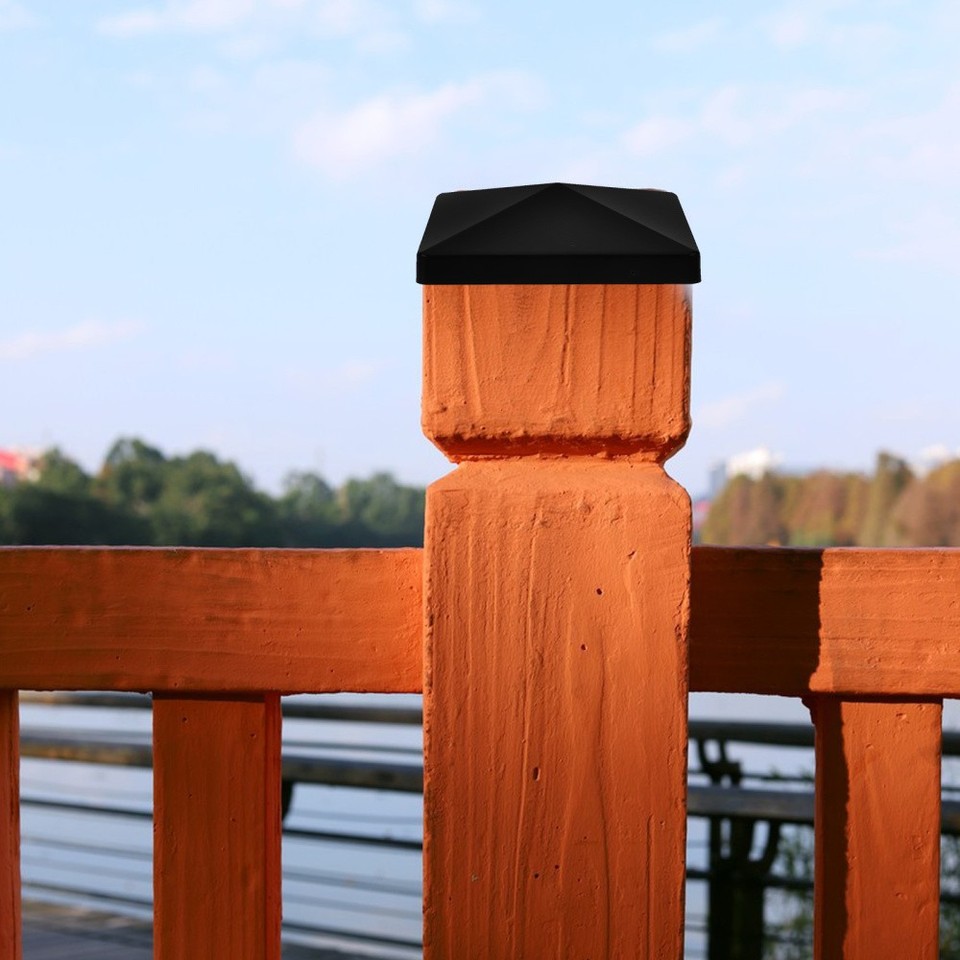 4 Sets of Post Caps Cover Plastic Fence Post Covers Fence Post ...