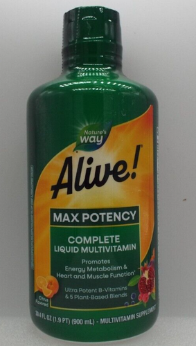 Nature's Way Alive Liquid Multivitamin Max Potency - 30.4 FL OZ. exp 04 ...