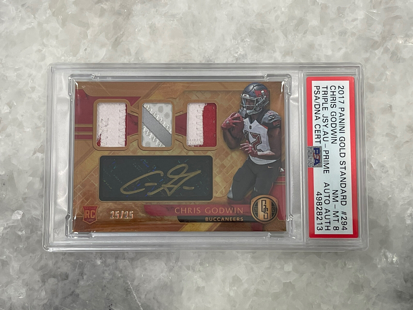 2017 Panini Gold Standard Chris Godwin Rookie Auto Triple Patch RPA RC ...