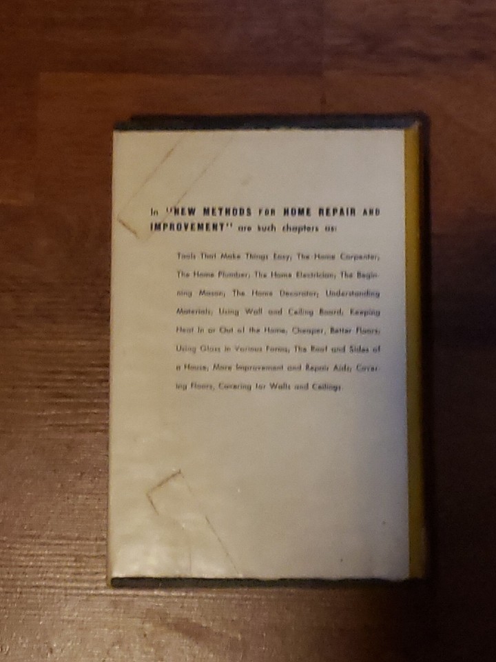 1955 NEW METHODS FOR HOME REPAIR AND IMPROVEMENT BOOK RAYMOND YATES 1ST ...