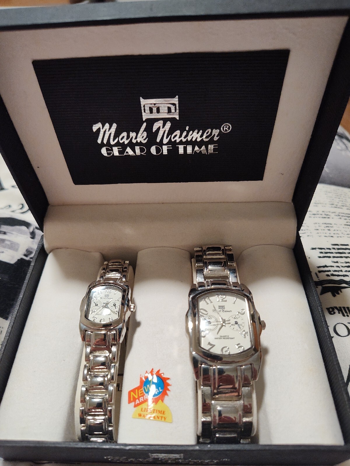 His And Hers Sliver Tone Watches By Mark Naimer | eBay