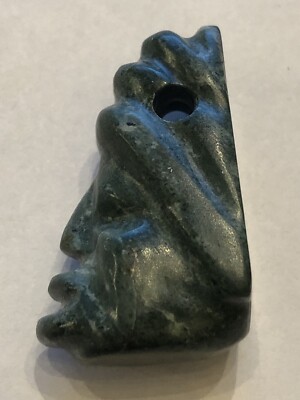 Green Jade Aztec, Mayan, Incan Face Pendant Bead | eBay