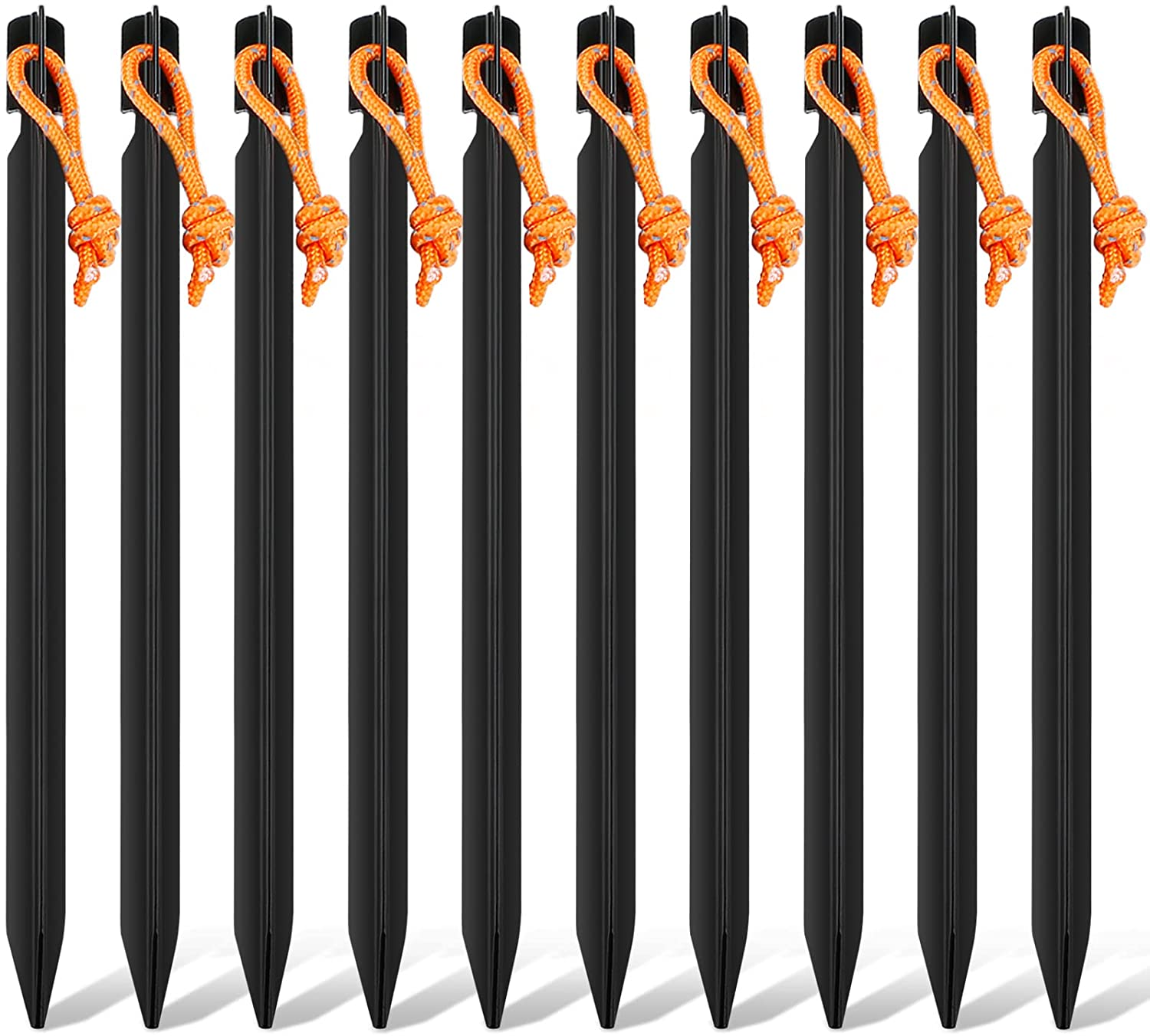 10 Pack Tent Stakes Heavy Duty, Aluminum Tent Stakes Pegs, Metal Tent ...