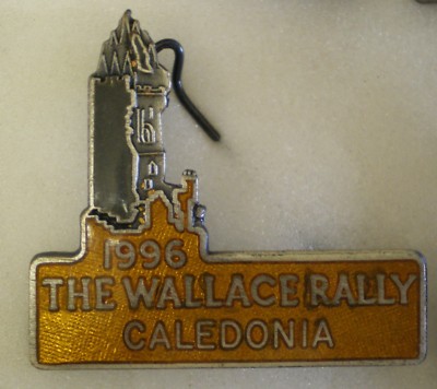 THE WALLACE RALLY CALEDONIA 1996 Enamel Pin Badge MotorCYCLE maker W.O ...