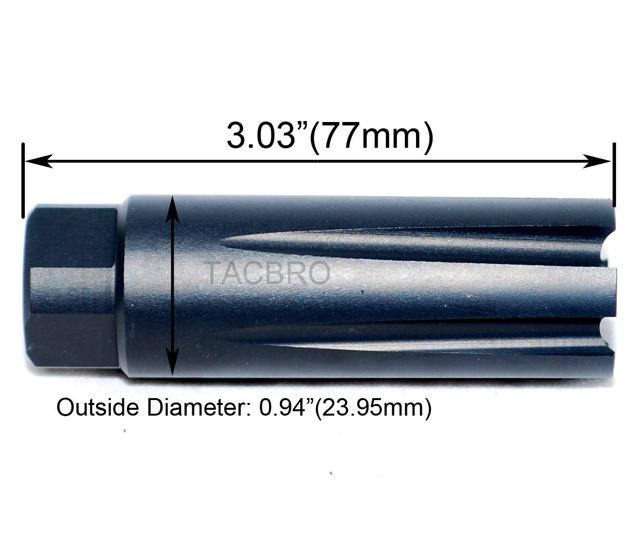 Black Anodized 308 Muzzle Linear Compensator 5/8x24 Thread Pitch for ...