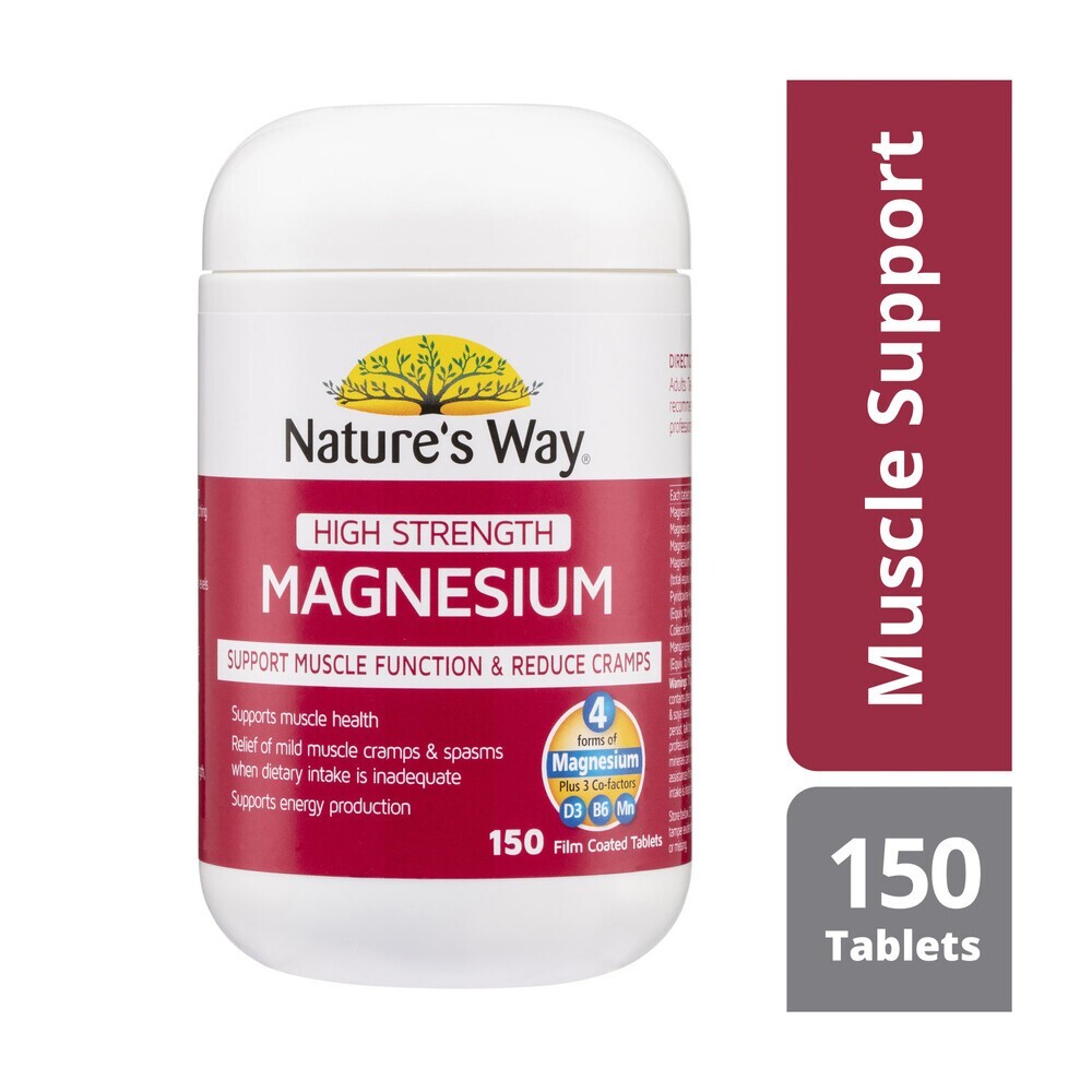 High Strength Magnesium 150 Tabs Helps Muscle Function & Reduce Cramps ...