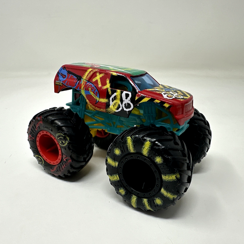 Hot Wheels Monster Trucks Demo Derby #68 Graffiti Graphics Diecast 1:64 ...