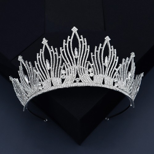 Bridal Crown Half Circle Luxury Rhinestone Wedding Headwear Princess ...